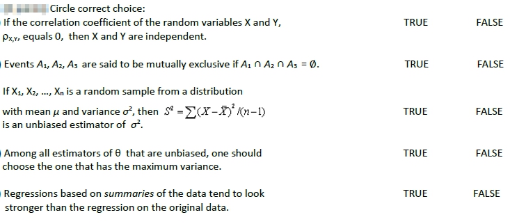 Solved Circle correct choice:If the correlation coefficient | Chegg.com