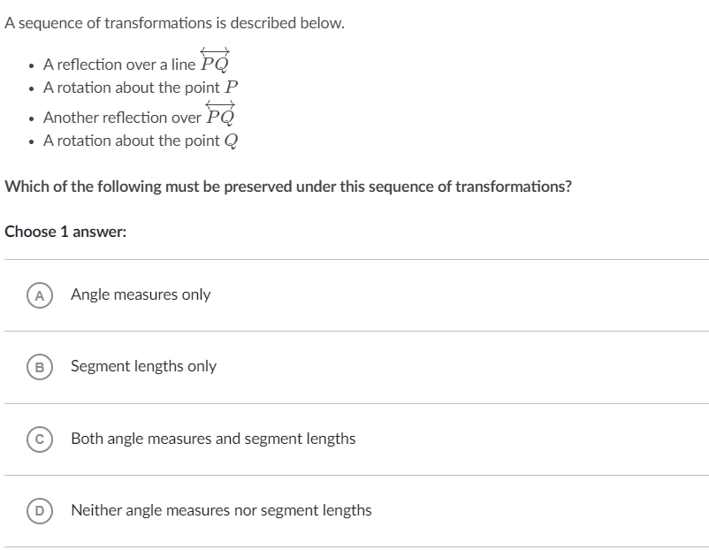 Solved A sequence of transformations is described below. A | Chegg.com