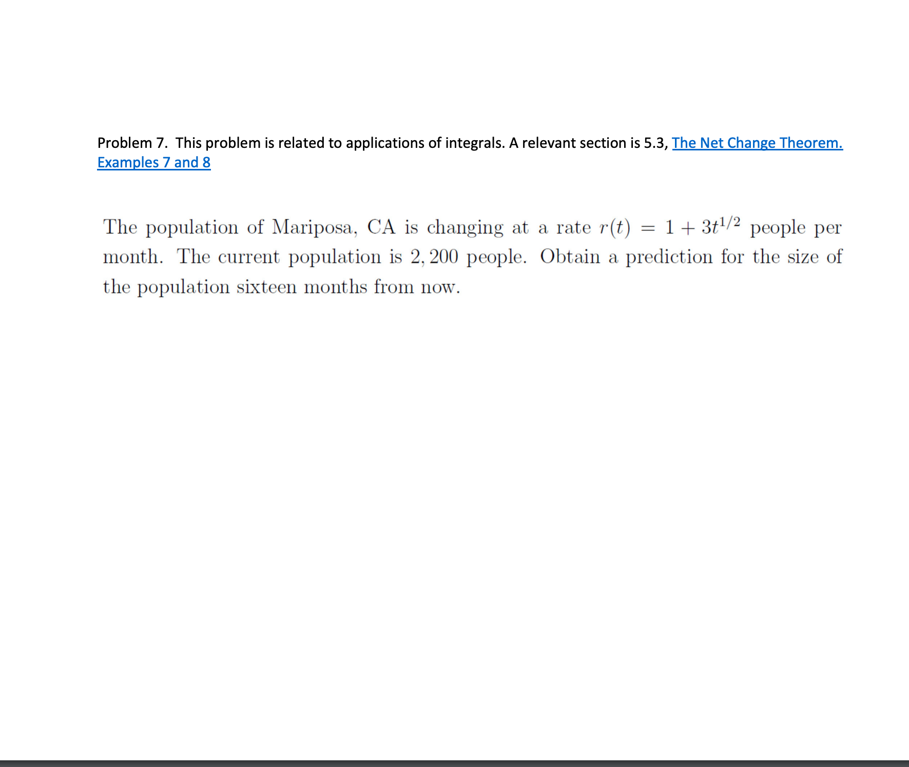 Solved Problem 7. This problem is related to applications of | Chegg.com