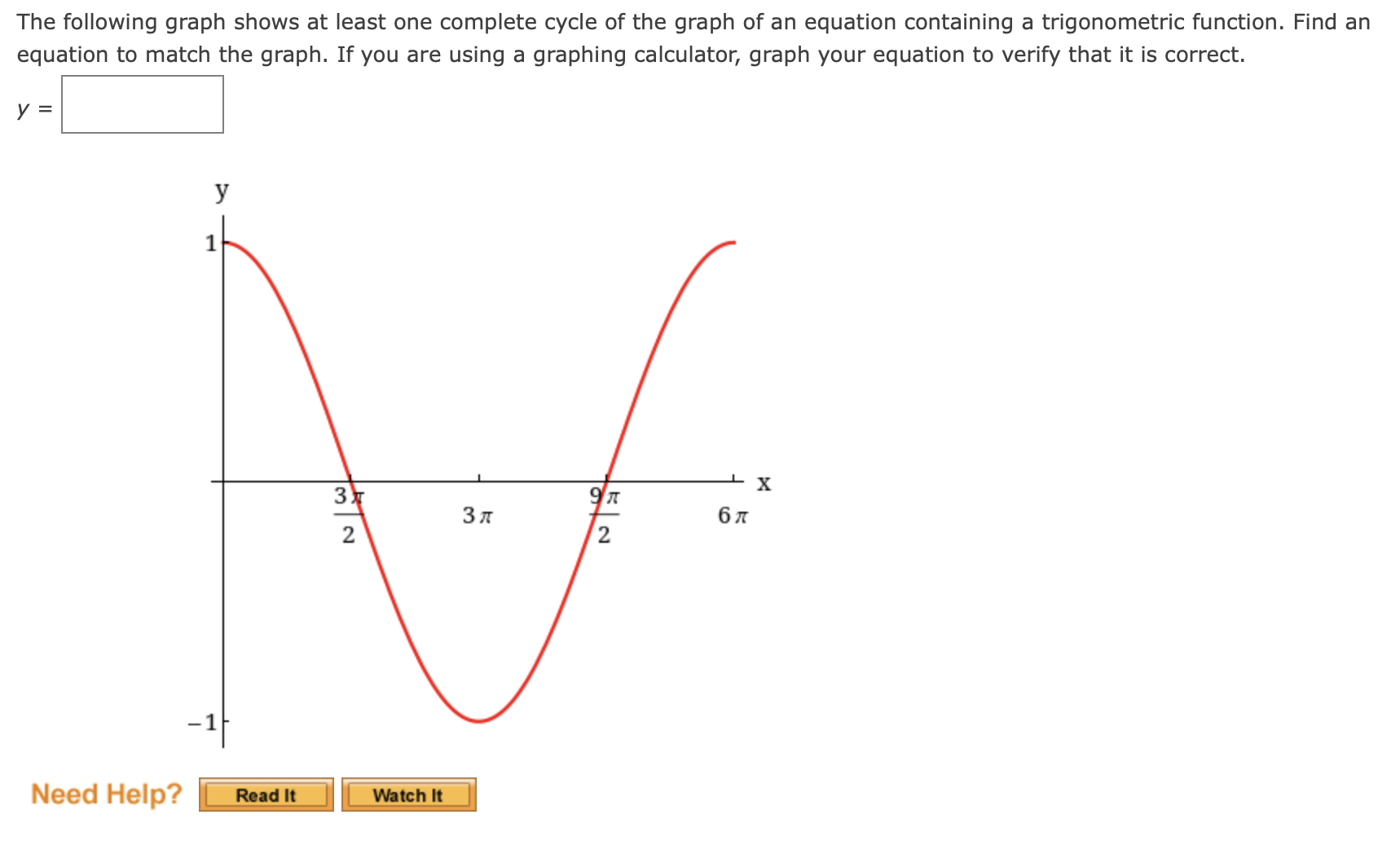 Solved The following graph shows at least one complete cycle | Chegg.com