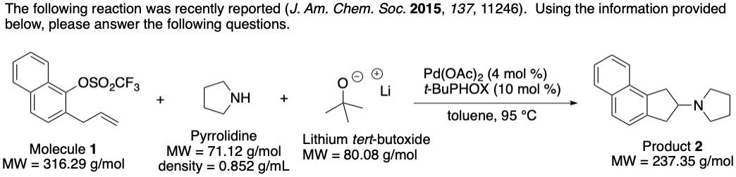 Solved 5 molar equivalents of lithium tert-butoxide was used | Chegg.com