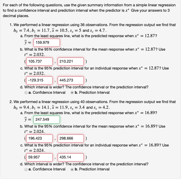 Solved For each of the following questions, use the given | Chegg.com Solved For each of the following questions, use the given | Chegg.com