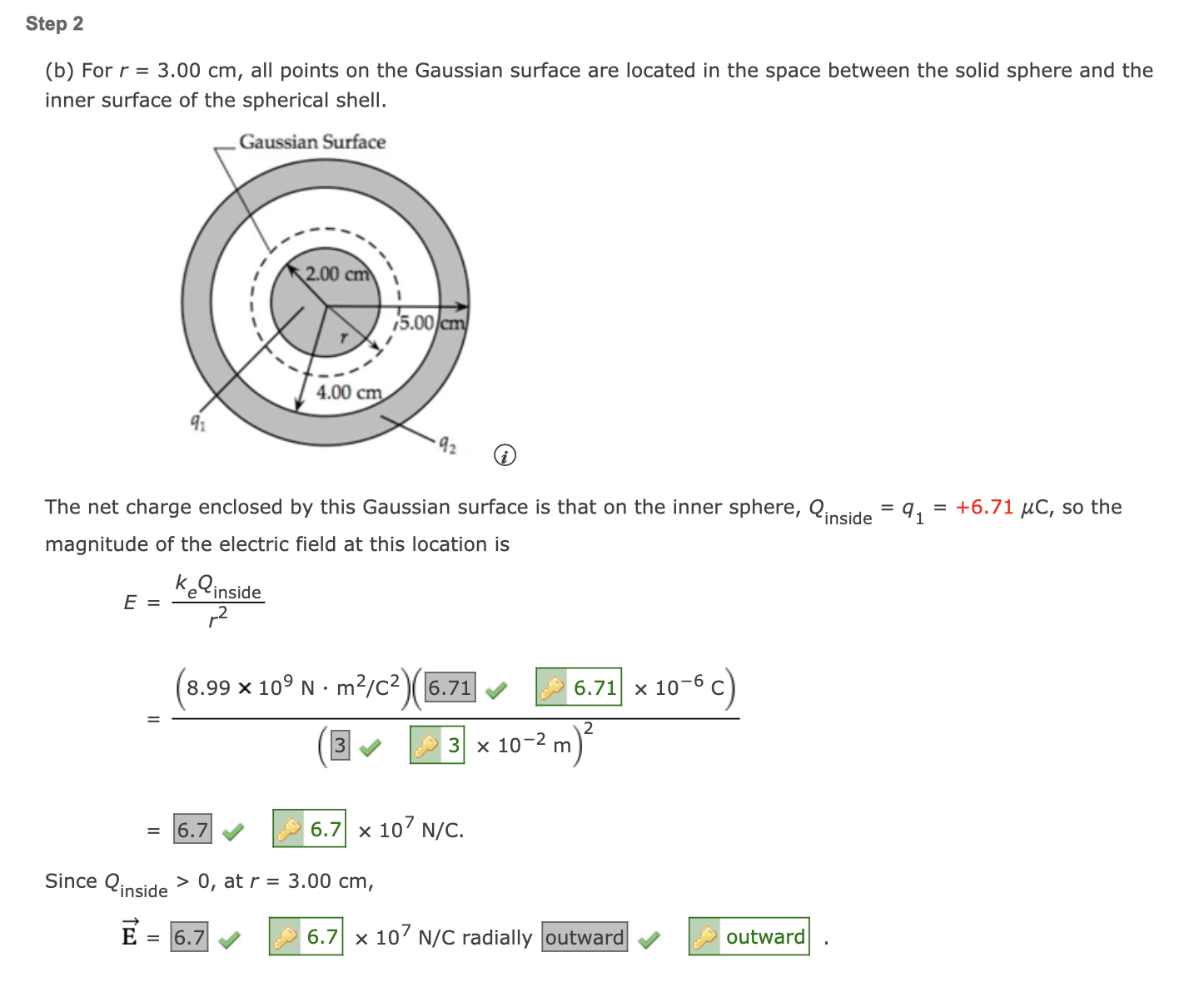 Solved A solid conducting sphere of radius 2.00 cm has a | Chegg.com