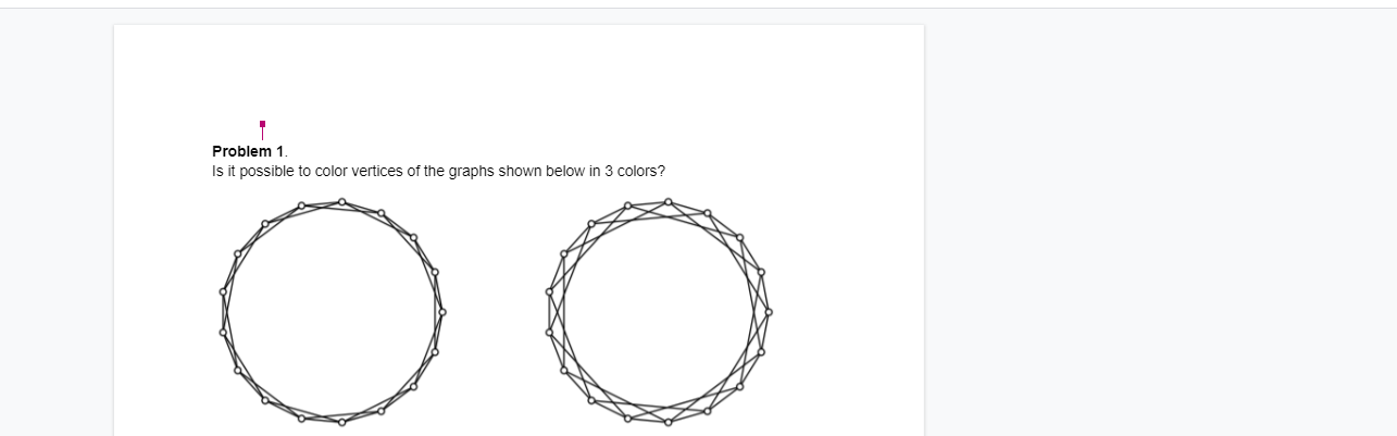 Solved Problem 1. Is it possible to color vertices of the | Chegg.com