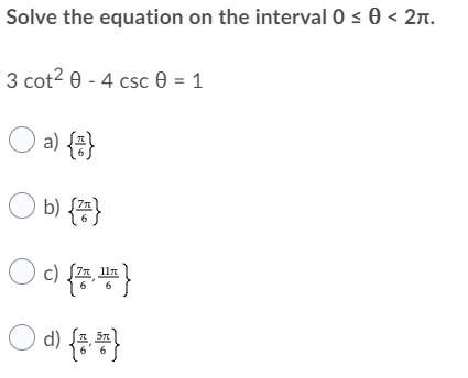 Solved Solve the equation on the interval 0 = 0