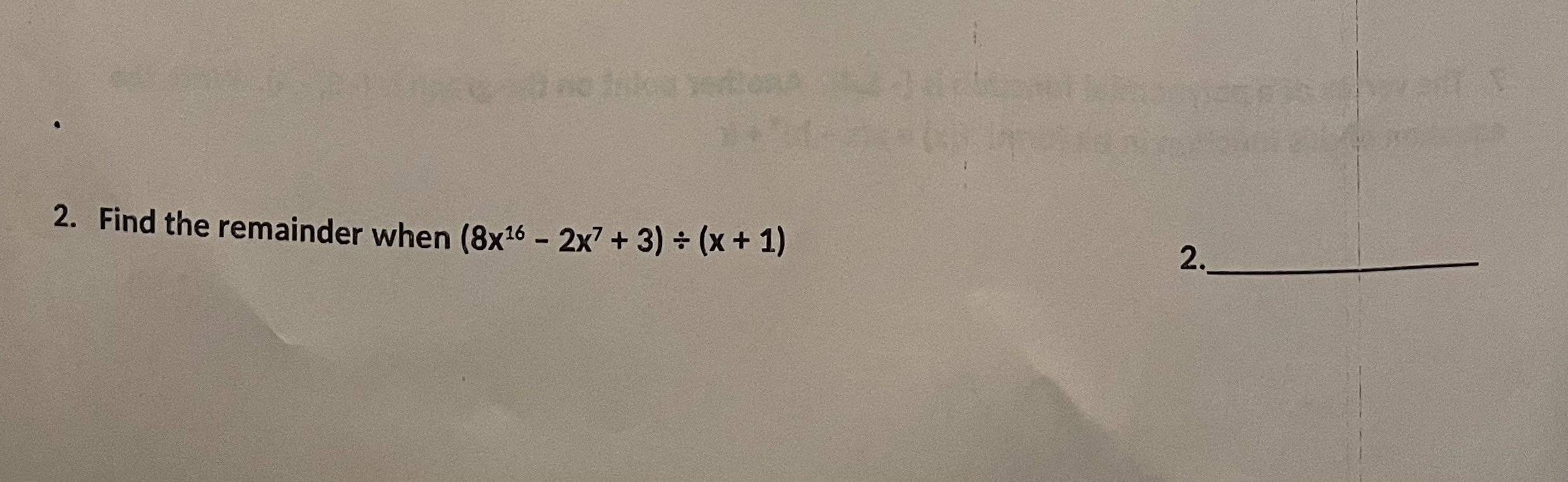 Solved I. POLYNOMIAL FUNCTIONS1. Make a sketch of this | Chegg.com