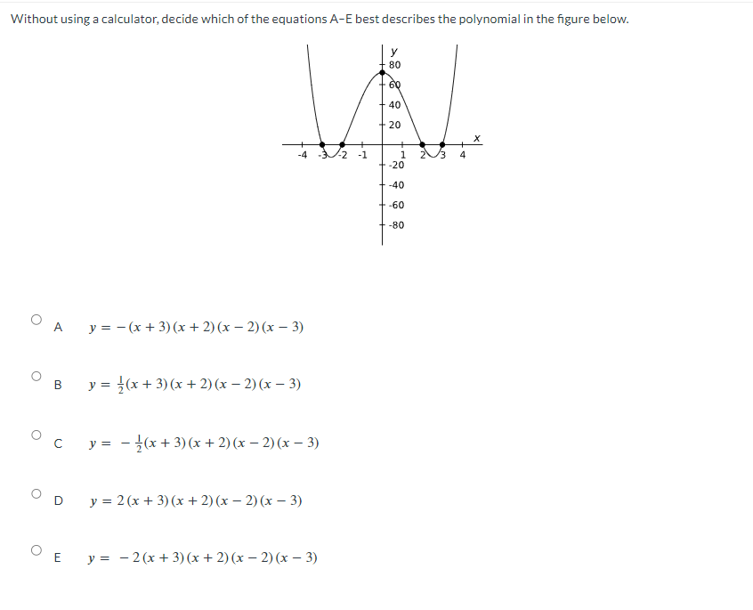 Solved Without using a calculator, decide which of the | Chegg.com