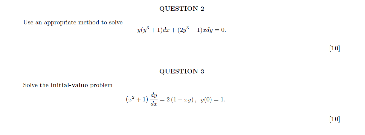 Solved QUESTION 2Use an ﻿appropriate method to | Chegg.com