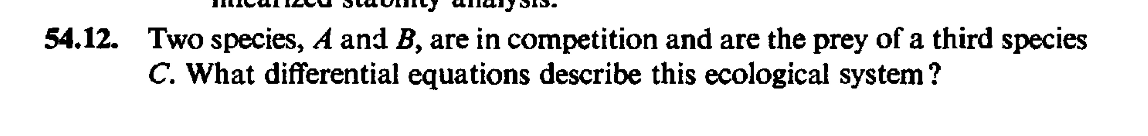 Solved 54.12. Two species, A and B, are in competition and | Chegg.com