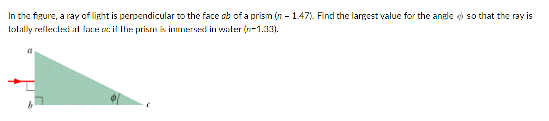 Solved In the figure, a ray of light is perpendicular to the | Chegg.com