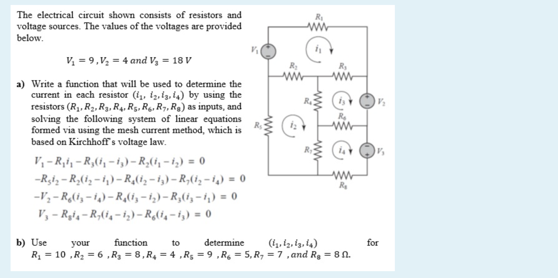 Solved RE The electrical circuit shown consists of resistors | Chegg.com