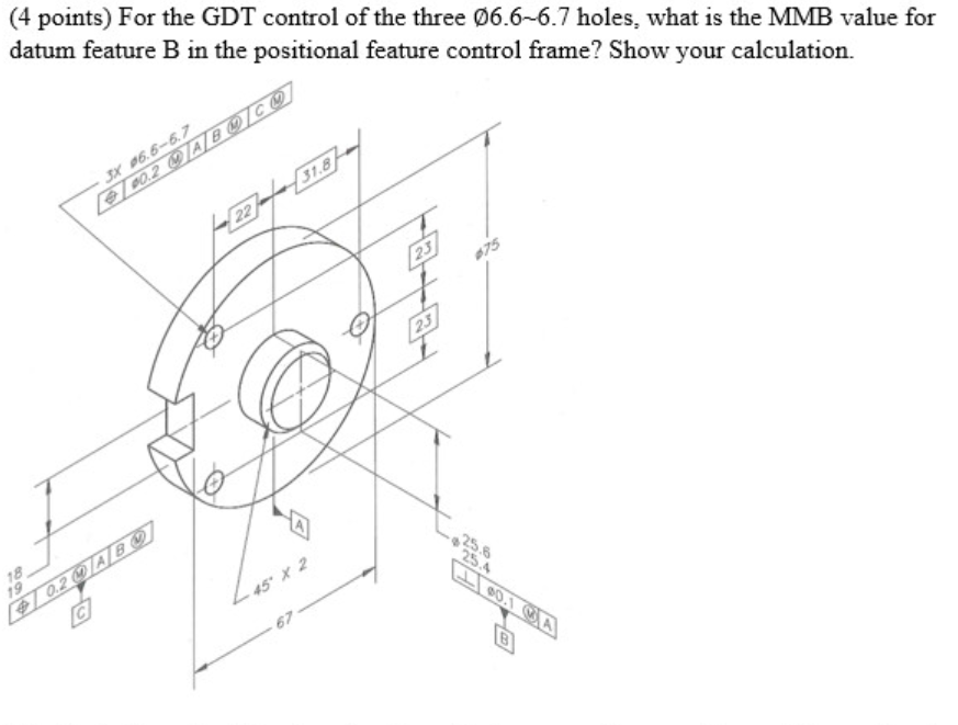Solved (4 points) For the GDT control of the three 06.6-6.7 | Chegg.com