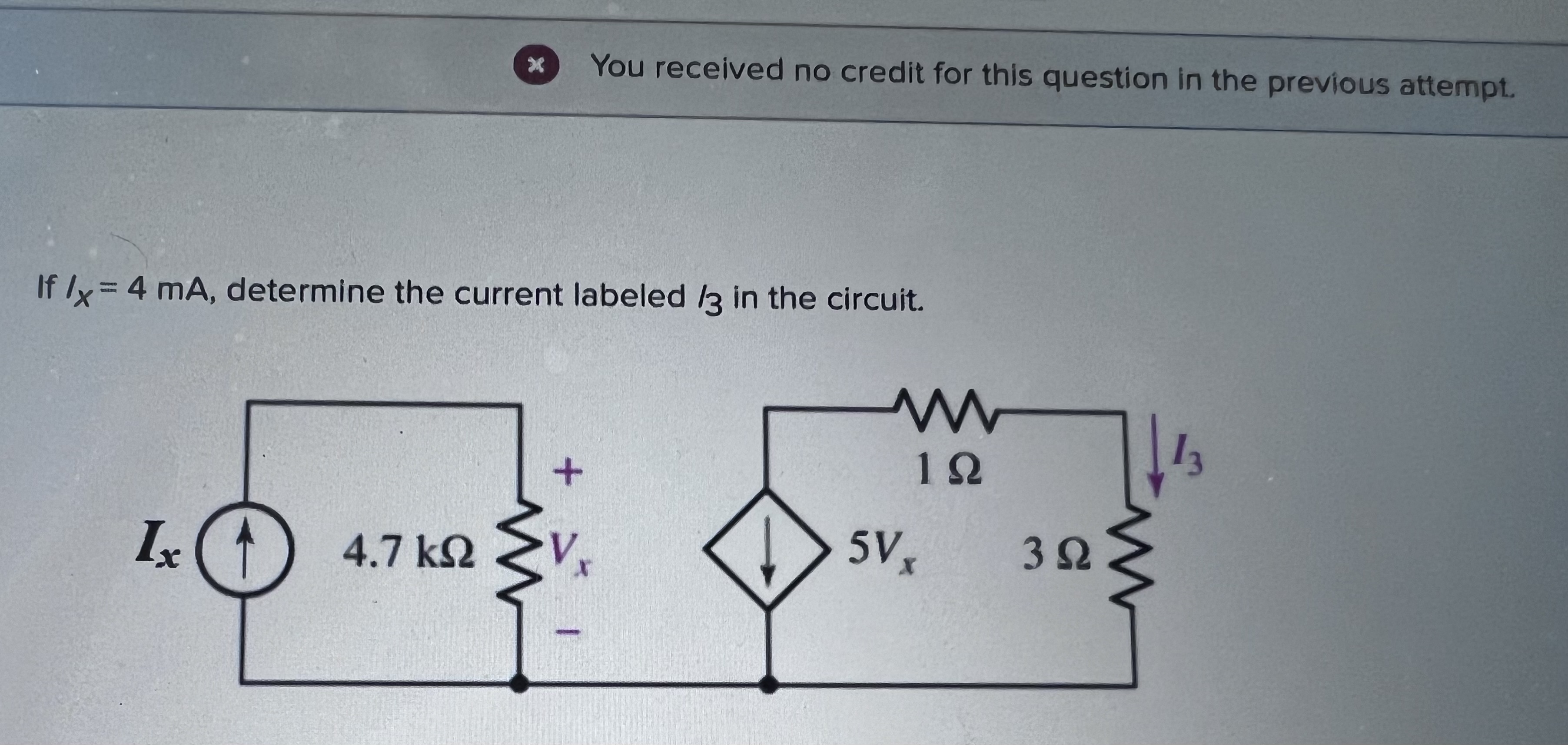 Solved If Ix = 4 mA, determine the current labeled I3 in the | Chegg.com