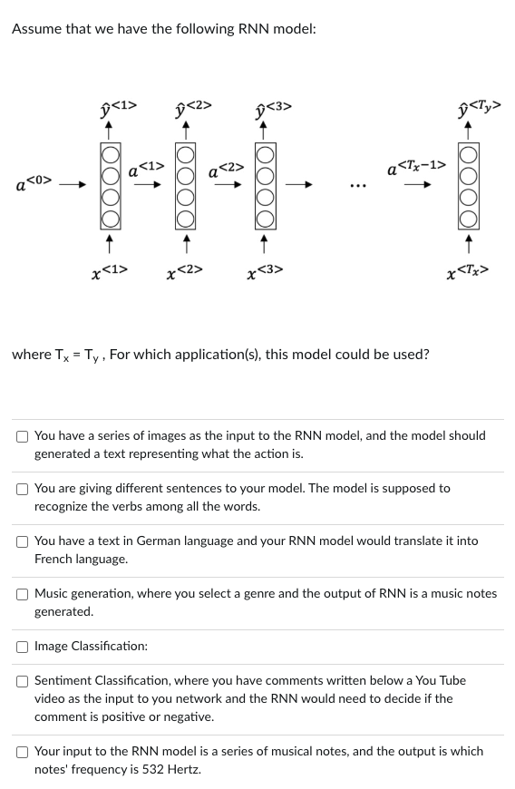 Solved Assume that we have the following RNN model: where | Chegg.com