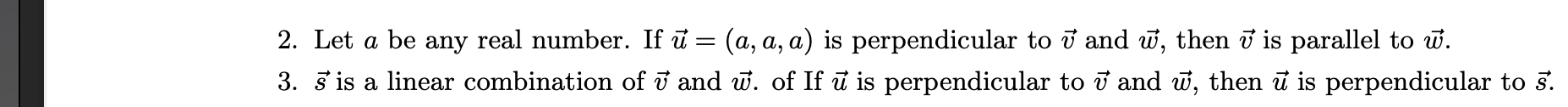 Solved 2. Let a be any real number. If u=(a,a,a) is | Chegg.com