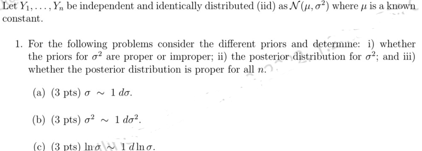 Solved Let Y₁,..., Yn be independent and identically | Chegg.com