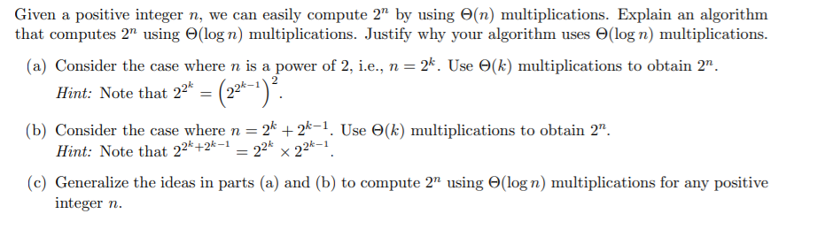 Solved Given A Positive Integer N We Can Easily Compute 0521