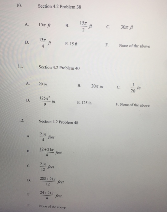 Solved Find the missing measure in each example below 35. 9 | Chegg.com
