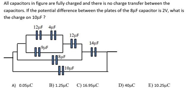 Solved All capacitors in figure are fully charged and there | Chegg.com