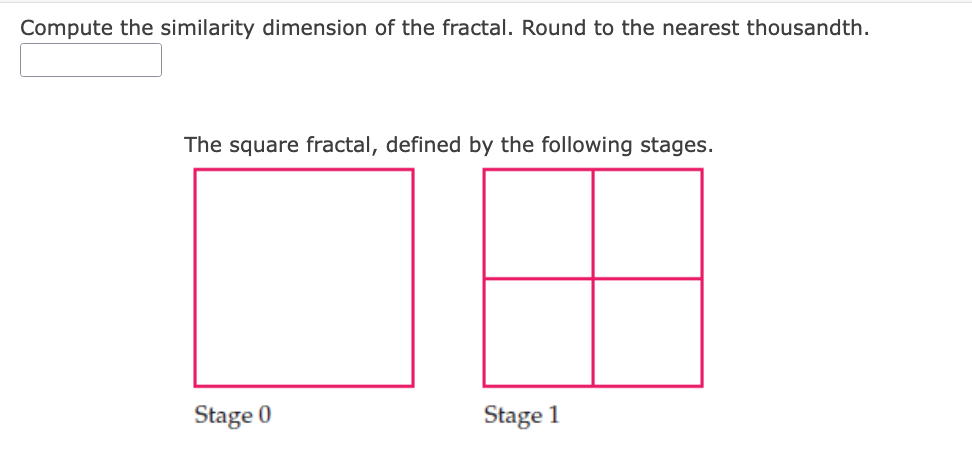 Solved Compute the similarity dimension of the fractal. | Chegg.com