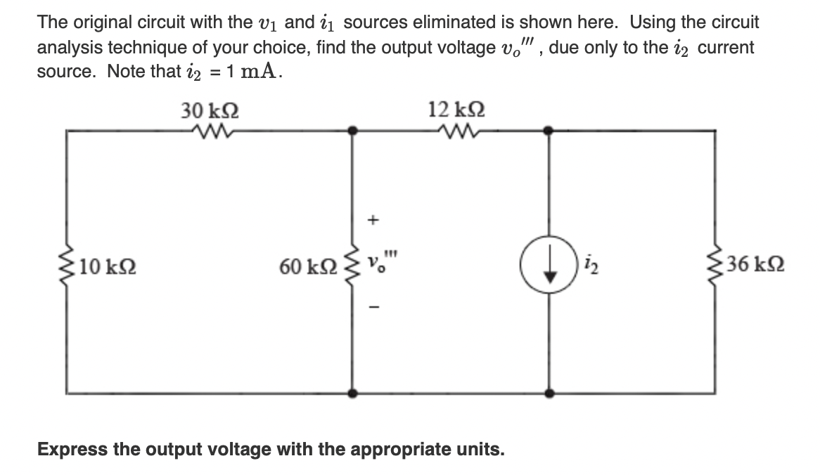 Solved The original circuit with the vi and iſ sources | Chegg.com