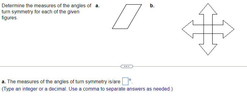 Solved Determine the measures of the angles of a. b. turn | Chegg.com