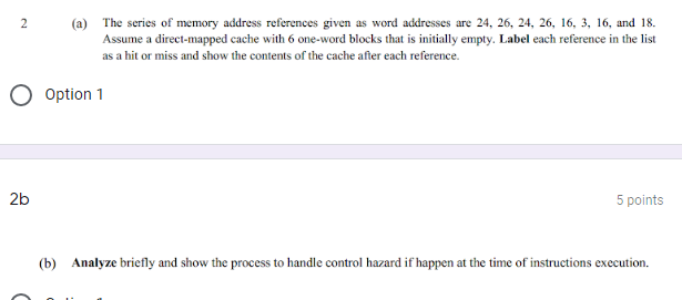 Solved 2 (a) The series of memory address references given | Chegg.com
