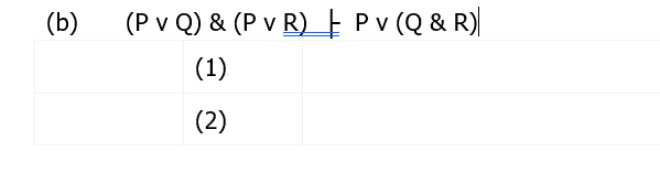 Solved Proof 1 Pv (Q & R) (P v Q) & (P v R) special | Chegg.com