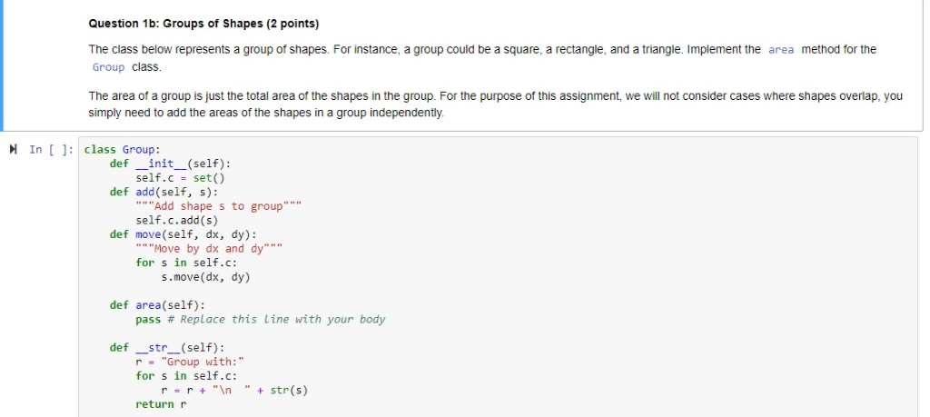 Solved Question 1a: Extending Geometric Shapes (2 points) | Chegg.com