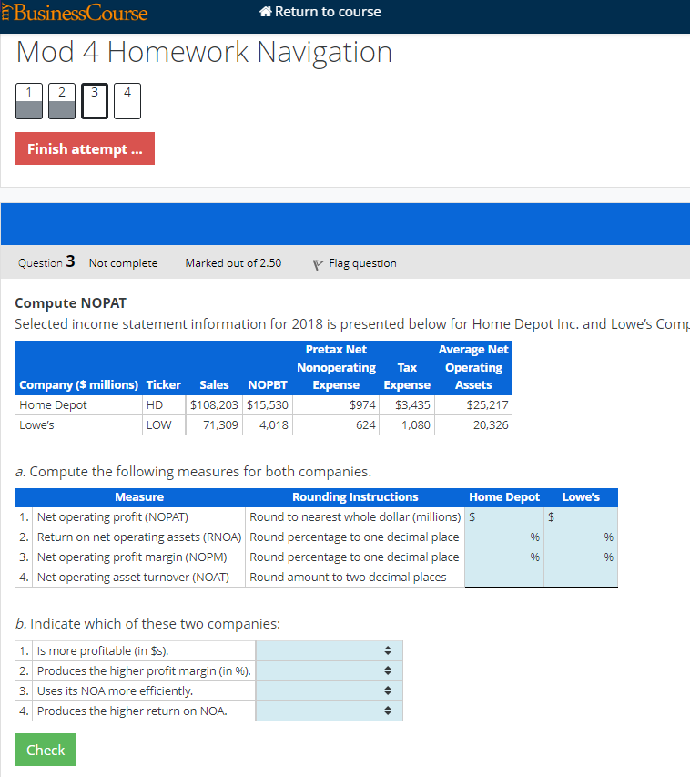Solved BusinessCourse *Return to course Mod 4 Homework | Chegg.com