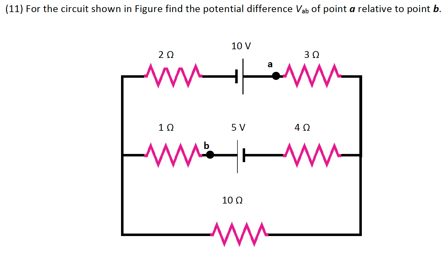 Solved (11) For the circuit shown in Figure find the | Chegg.com