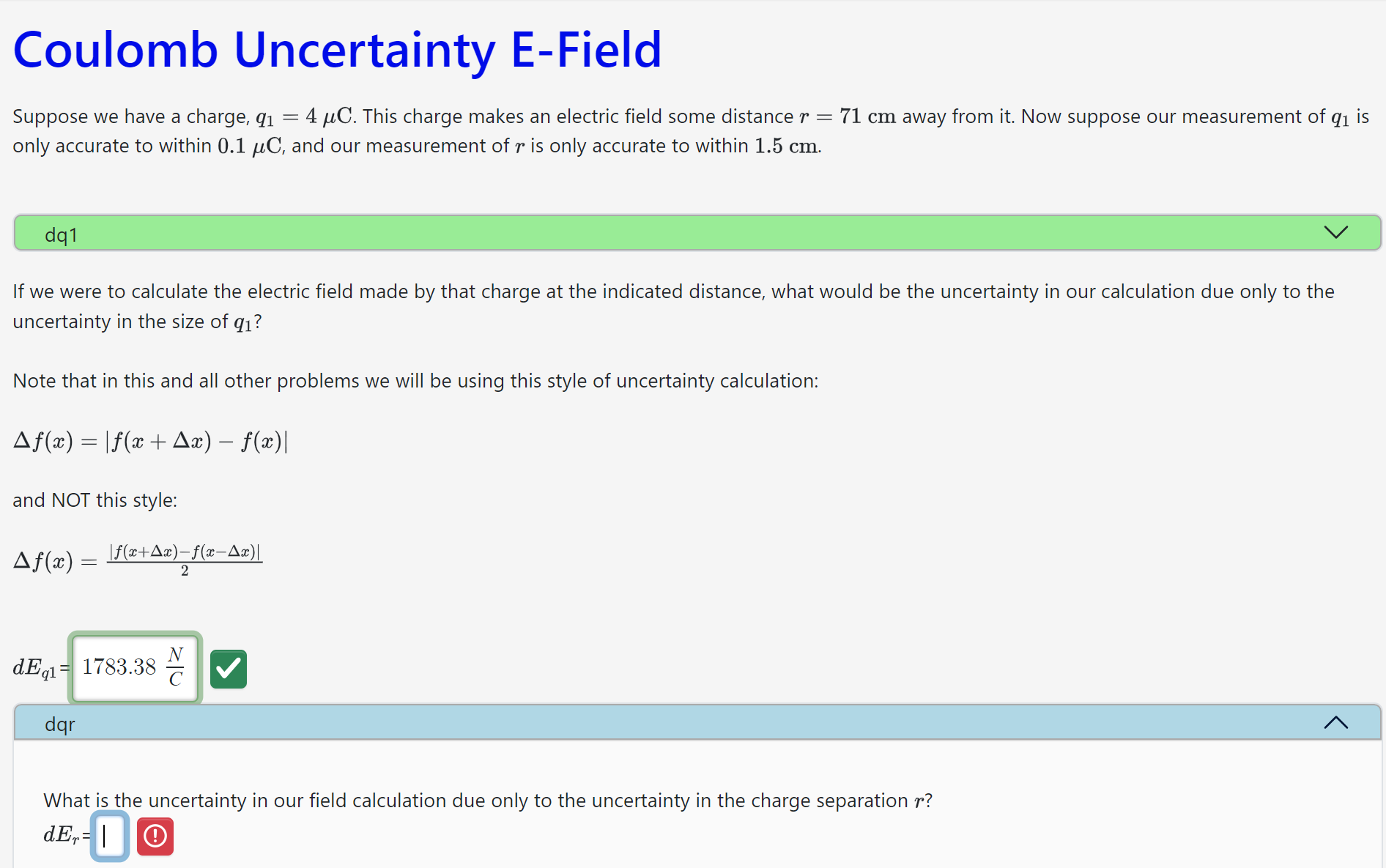 Coulomb Uncertainty E-FieldSuppose we have a charge, | Chegg.com
