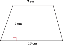Solved Find the area of the following trapezoid. The area of | Chegg.com