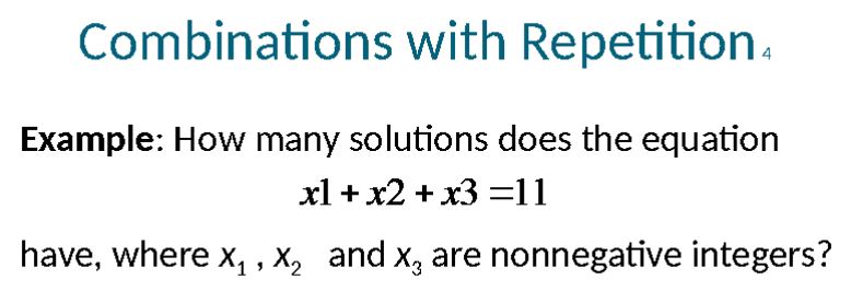 Combinations with Repetition Example: How many | Chegg.com