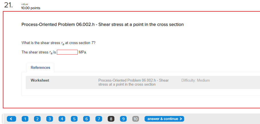 Solved Process-Oriented Problem 06.002- Shear and normal | Chegg.com