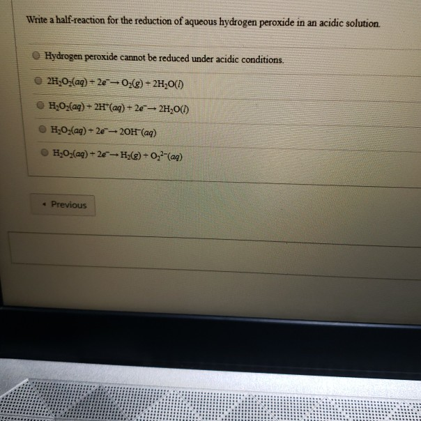 Solved Write a half-reaction for the reduction of aqueous | Chegg.com