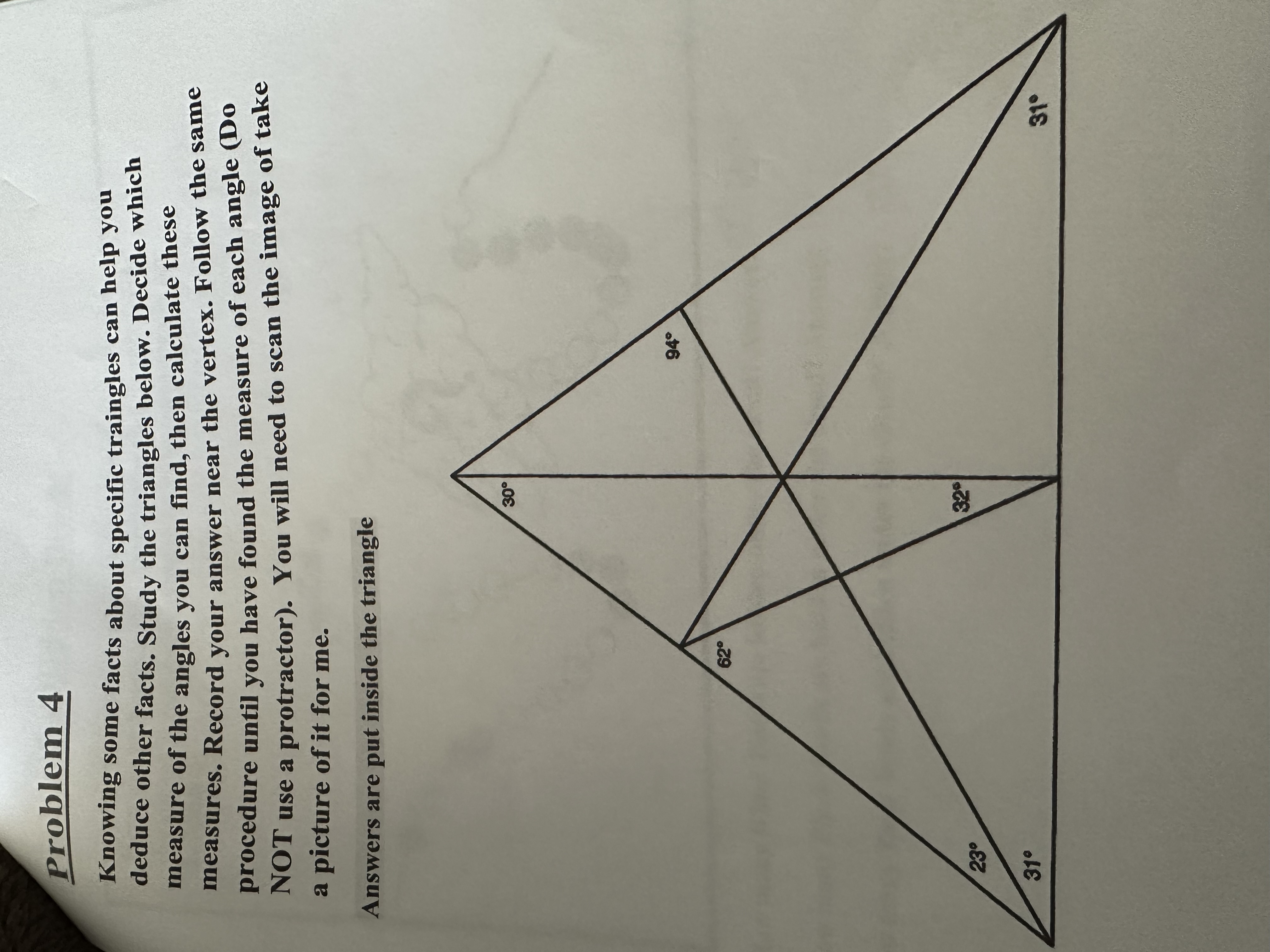 Solved problem 4 Knowing some facts about specific traingles | Chegg.com
