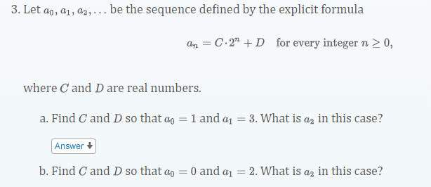 Solved 3. Let ao, 01, 02, ... be the sequence defined by the | Chegg.com