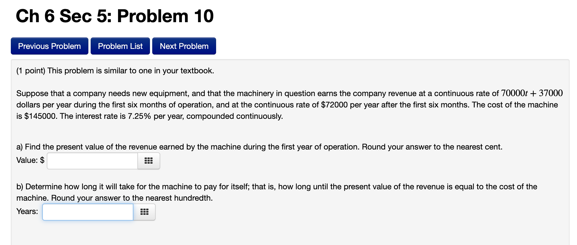 Solved Ch 6 Sec 5: Problem 10 Previous Problem Problem List | Chegg.com