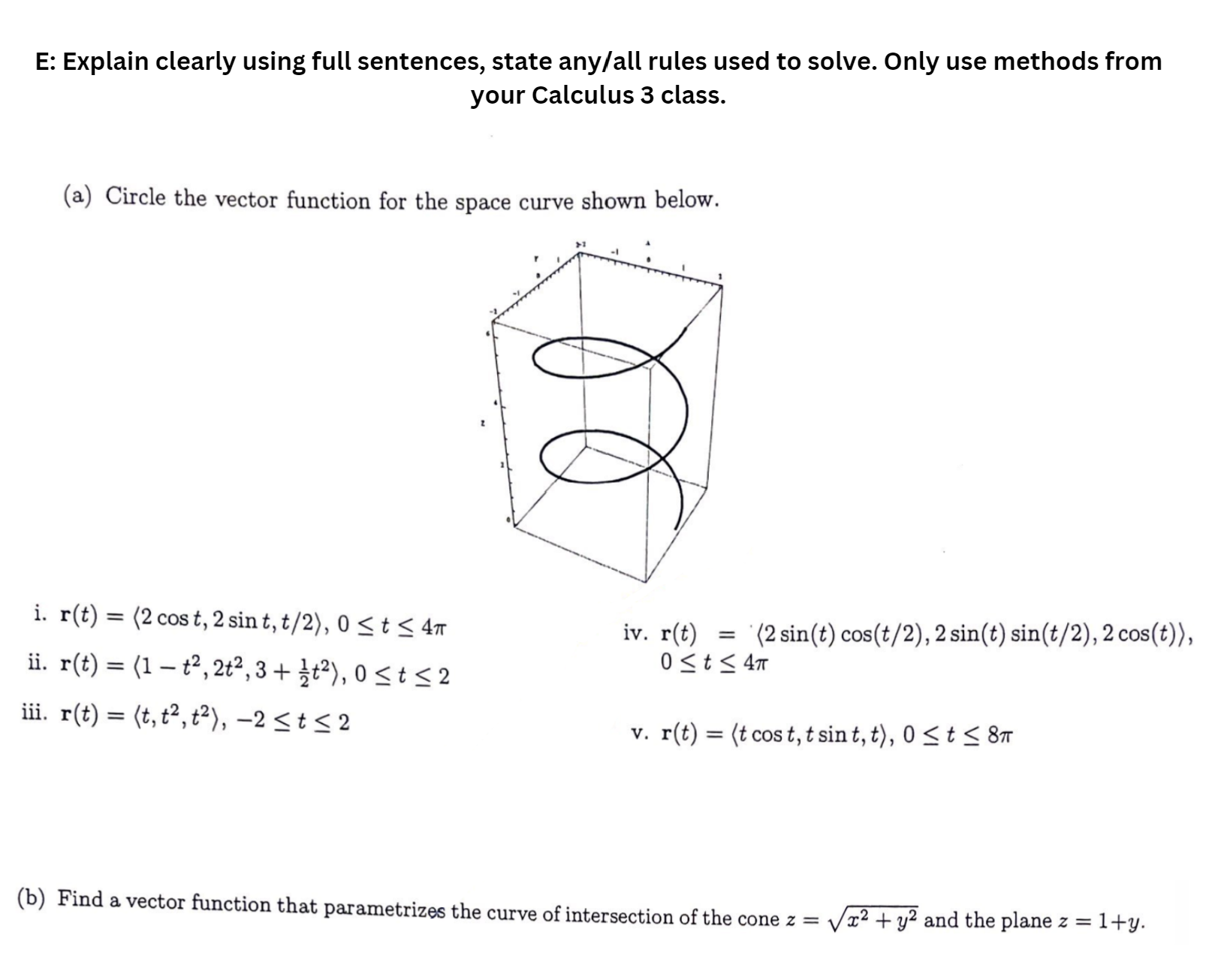 Solved Calculus 3 ﻿Question - ﻿Homework HelpE: Explain | Chegg.com