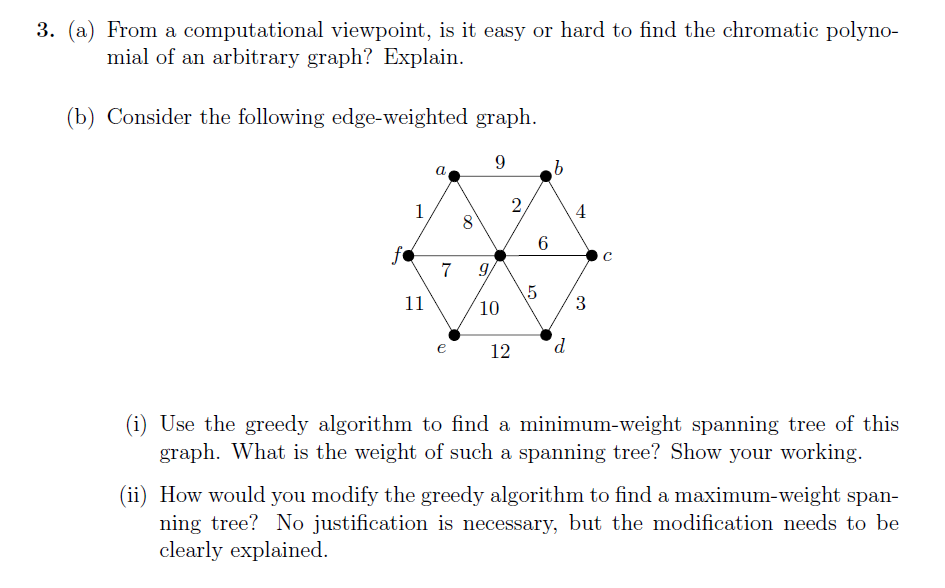 Solved Please show your working this question is about | Chegg.com