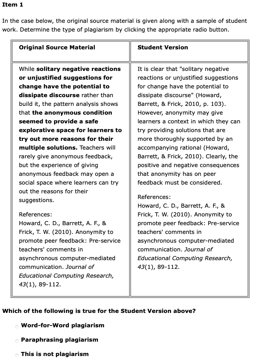 Solved Item 1 In the case below, the original source | Chegg.com