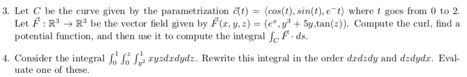 Solved 3. Let C be the curve given by the parametrization | Chegg.com