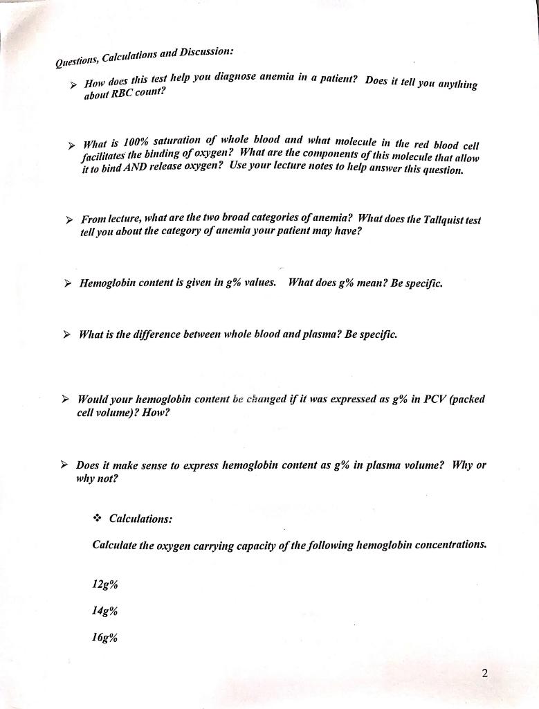 Solved Questions, Calculations and Discussion: > How does | Chegg.com