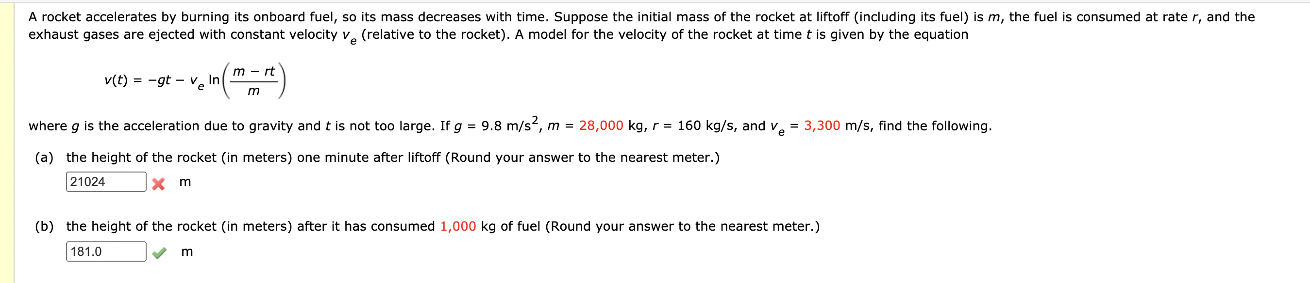 Solved A rocket accelerates by burning its onboard fuel, so | Chegg.com