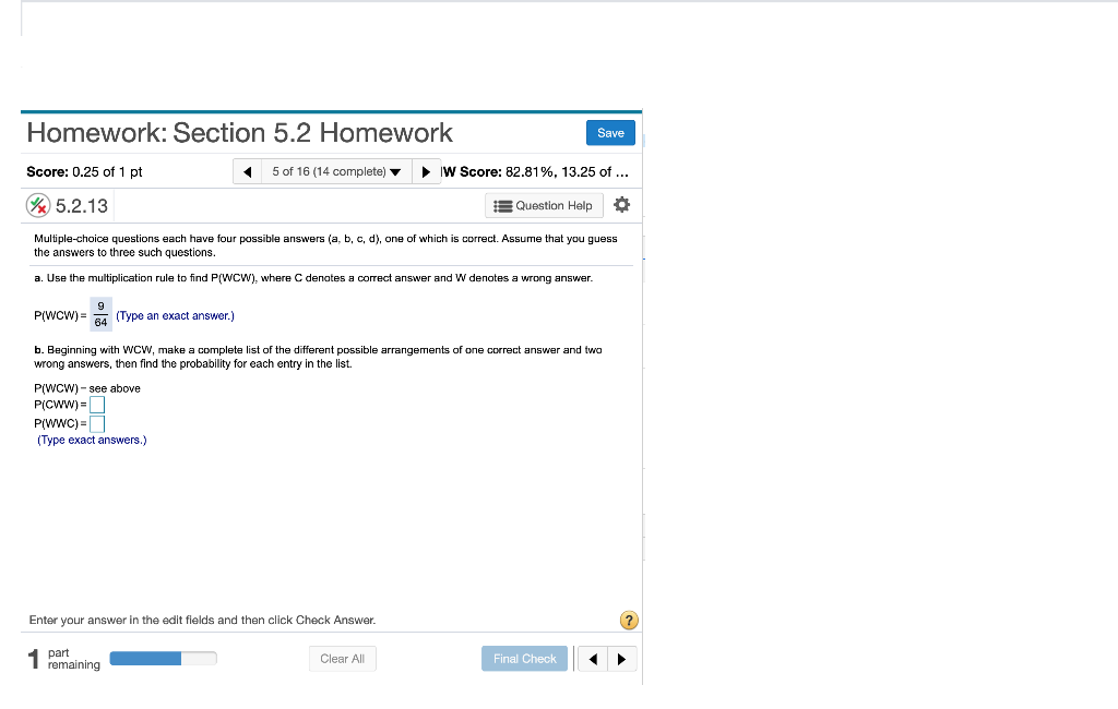 Solved Homework Section 5 2 Homework Save 5 Of 16 14