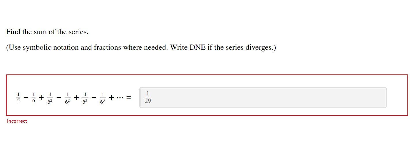 Solved Find The Sum Of The Series Use Symbolic Notation