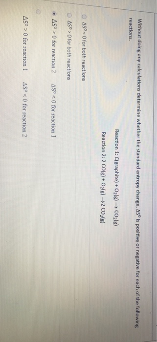 Solved Without doing any calculations determine whether the | Chegg.com