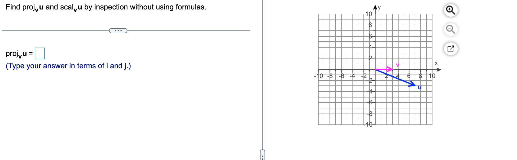 Solved Find projvu and scal v ub inspection without using | Chegg.com