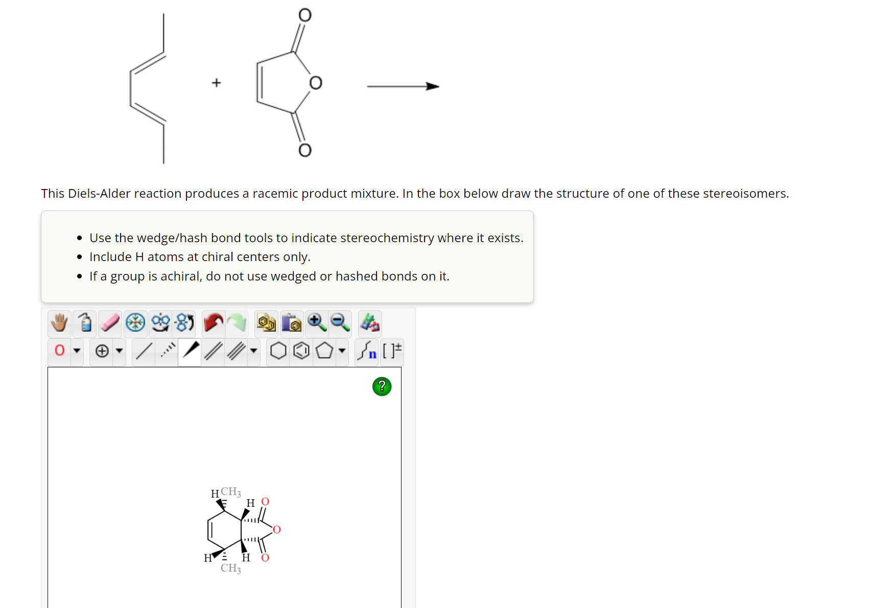 Solved This Diels-Alder reaction produces a racemic product | Chegg.com